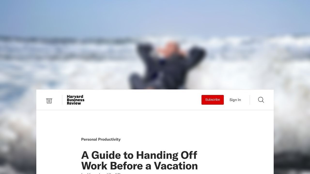 A Guide to Handing Off Work Before a Vacation – Digital Skills Institute