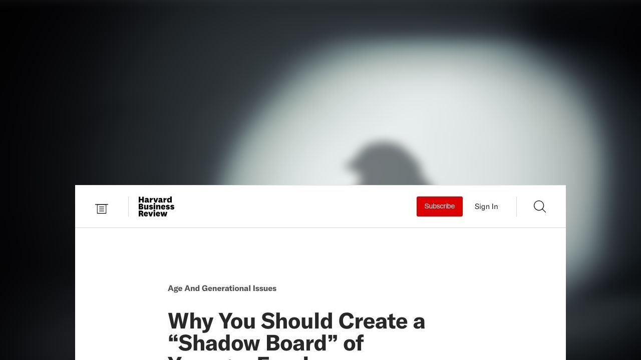 Why You Should Create a “Shadow Board” of Younger Employees – Digital ...